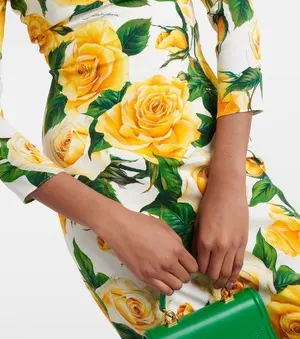 Dolce & Gabbana Floral Silk-blend Midi Dress - Multicoloured
