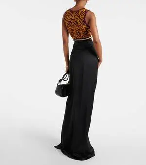 Dries Van Noten Jacquard Crop Top