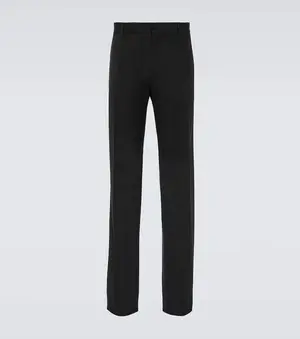 Dolce & Gabbana Wool-blend Straight Pants - Black
