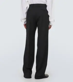 Dolce & Gabbana Wool-blend Straight Pants - Black