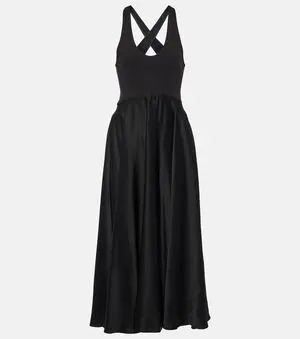 Alaïa Cotton-blend Midi Dress - Black