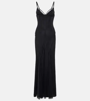Dolce & Gabbana Satin Corset Dress - Black