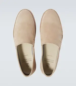 Brunello Cucinelli Suede Slip-on Shoes