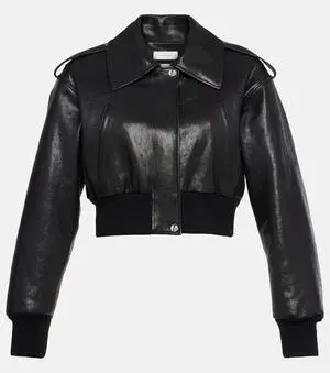 Alexander McQueen Cropped Leather Jacket