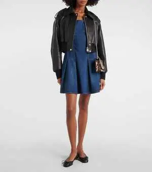Alexander McQueen Cropped Leather Jacket