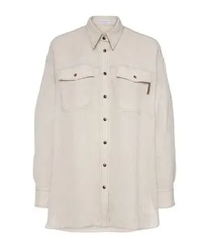 Brunello Cucinelli Oversized Linen Shirt