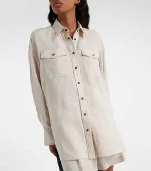 Brunello Cucinelli Oversized Linen Shirt