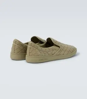 Bottega Veneta Intrecciato Leather Sneakers - Beige