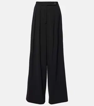 Dries Van Noten Pleated Wool-blend Trousers - Black
