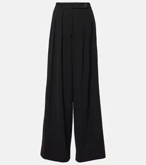 Dries Van Noten Pleated Wool-blend Trousers - Black