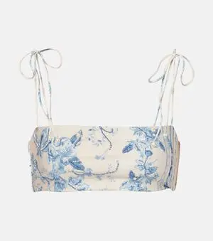 Agua Bendita Primavera Bikini Top - Blue