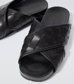 Bottega Veneta Tarik Intrecciato Leather Sandals
