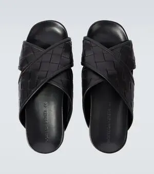 Bottega Veneta Tarik Intrecciato Leather Sandals