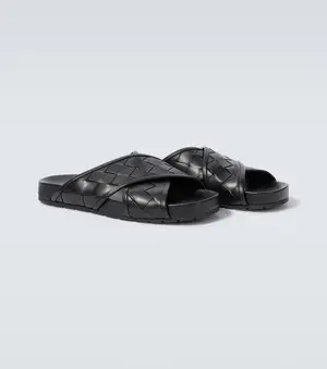 Bottega Veneta Tarik Intrecciato Leather Sandals