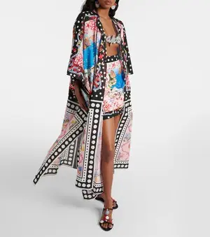 Dolce & Gabbana Capri Printed Cotton Kaftan