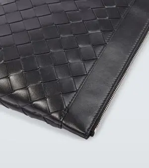 Bottega Veneta Prism Leather Pouch - Black