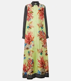 Dolce & Gabbana Capri Printed Silk Shirt Dress - Multicoloured