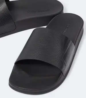 Frescobol Carioca Humberto Leather Slides - Black