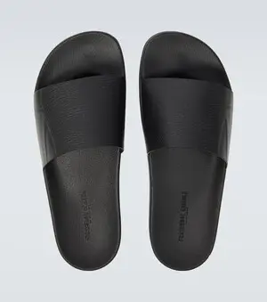 Frescobol Carioca Humberto Leather Slides - Black