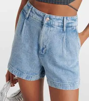 7 For All Mankind High-rise Pleated Shorts