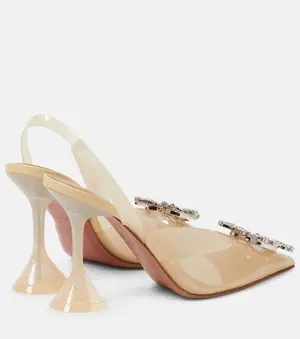 Amina Muaddi Begum 95 Pvc Slingback Pumps - Beige