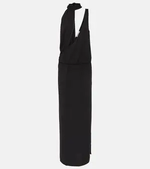 Christopher Esber Draped Halterneck Gown - Black