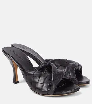 Bottega Veneta Lamb Leather Mules - Black