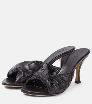 Bottega Veneta Lamb Leather Mules - Black