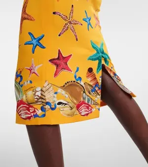 Dolce & Gabbana Capri Printed Silk-blend Midi Skirt