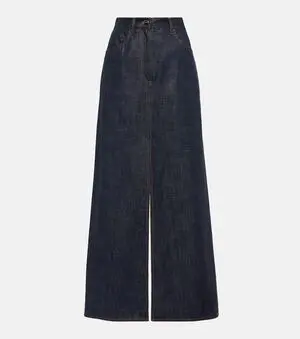 Brunello Cucinelli Denim Maxi Skirt