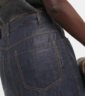 Brunello Cucinelli Denim Maxi Skirt