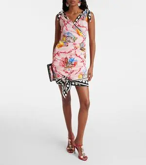 Dolce & Gabbana Capri Printed Silk-blend Minidress - Multicoloured