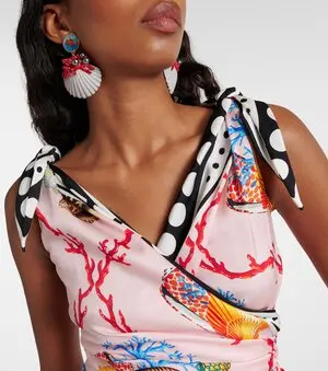 Dolce & Gabbana Capri Printed Silk-blend Minidress - Multicoloured