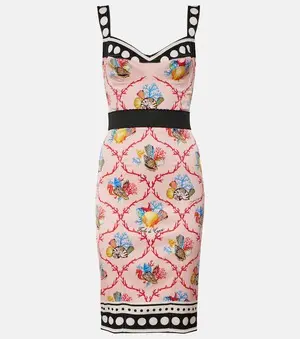 Dolce & Gabbana Capri Printed Silk-blend Minidress - Pink
