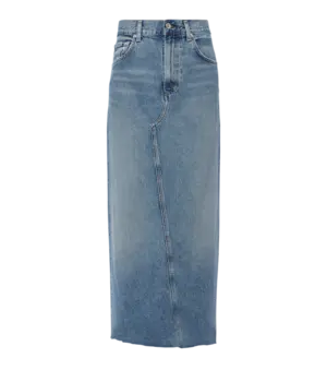Citizens Of Humanity Circolo Reworked Denim Maxi Skirt - Blue