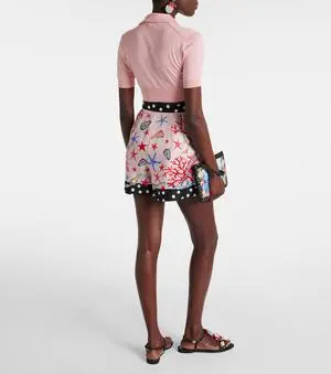 Dolce & Gabbana Capri Silk Crop Top