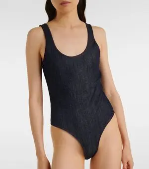 Alaïa Denim Bodysuit