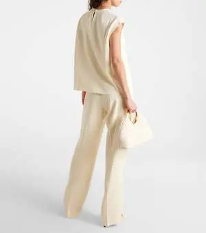 Asceno Dasha Crêpe Top - Yellow