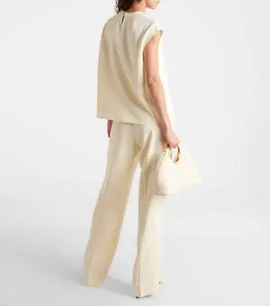 Asceno Dasha Crêpe Top - Yellow