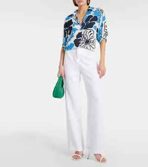 Faithfull The Brand Isotta High-rise Straight Linen Pants - White