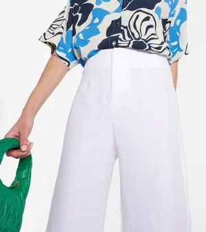 Faithfull The Brand Isotta High-rise Straight Linen Pants - White