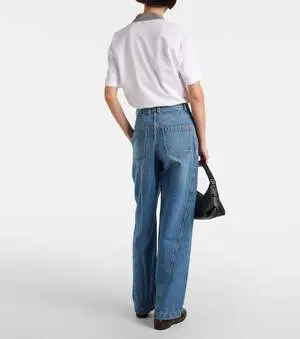 Brunello Cucinelli Pleated High-rise Wide-leg Jeans