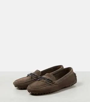 Brunello Cucinelli Monili Suede Driving Shoes