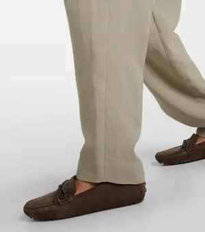 Brunello Cucinelli Monili Suede Driving Shoes