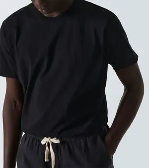 FRAME Logo Cotton Jersey T-shirt - Black