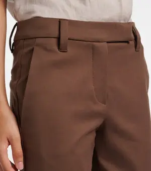 Brunello Cucinelli Cotton-blend Slim Fit Pants - Brown