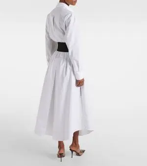 Alaïa Cotton Poplin Shirt Dress