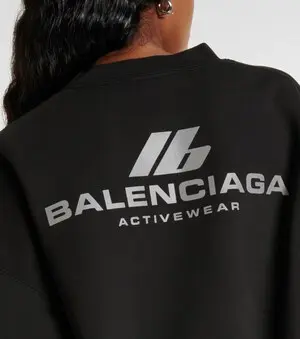 Balenciaga Crewneck Cotton Jersey Sweatshirt