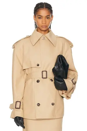 Women's Padded Shoulder Trench Coats