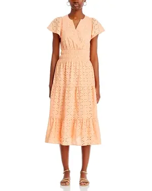 KOKO + MASON Eyelet Midi Dress